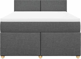 Box spring postel s matrací tmavě šedý 140 x 190 cm textil 3286669