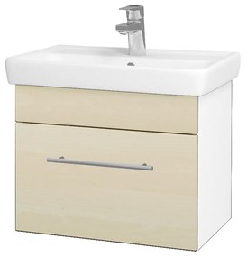 Dřevojas Koupelnová skříň SOLO SZZ 55 Varianta: N01 Bílá lesk / Úchytka T01 / D05 Oregon