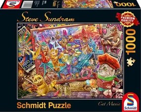SCHMIDT Puzzle Kočičí mánie / 1000 dílků