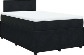 Box spring postel s matrací černá 120 x 190 cm samet 3289982