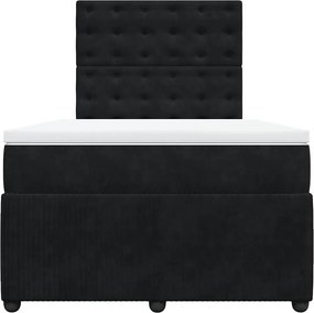 Box spring postel s matrací černá 120 x 190 cm samet 3294600