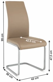 Kondela Jídelní židle, šedohnědá TAUPE/ šedá, NOBATA