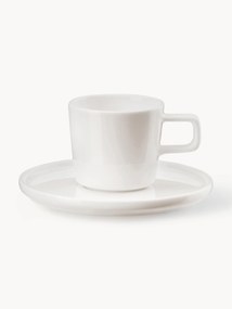 Sada šálků na espresso's podšálky z kostního porcelánu Fine Bone China Oco, 6 dílů