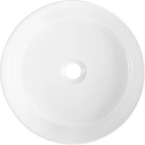 Invena Invena, kulaté keramické umyvadlo 360x360x120 mm, bílá lesklá, INV-CE-63-001-C