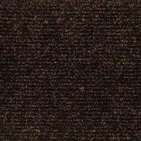 Schodové rohože samolepicí 5 ks 56 x 17 x 3 cm hnědé půlkulaté 149688