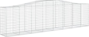 Klenuté gabionové koše 15ks 400x50x100/120cm pozinkované železo 3145965