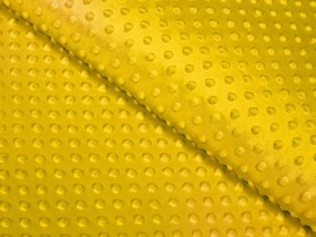 Biante Dětský povlak na polštář Minky 3D puntíky MKP-026 Hořčicový 60 x 60 cm