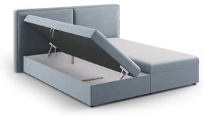 Světle modrá boxspring postel s úložným prostorem 180x200 cm Arendal – Cosmopolitan Design