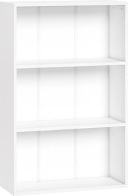 HOMCOM regál s 3 přihrádkami a nastavitelnou policí, 60 x 24 x 93 cm, bílá