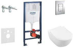 Grohe Rapid SL - Set předstěnové instalace, klozetu a sedátka Subway 2.0, DirectFlush, SoftClose, CeramicPlus a tlačítka Skate Cosmo, chrom 38528SET-KI