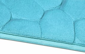 BO-MA, Protiskluzová koupelnová předložka 3D 0133 tyrkys, 50x80, modrá, koupelna