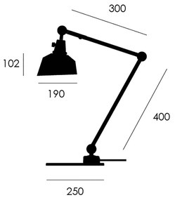 midgard modular TYP 551 stolní lampa bílá 60 cm