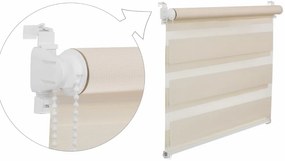 ZEBRA-SHOP Roleta DEN A NOC / MINI / PREMIUM / krémová / BH 12 Barva mechanizmu: bílá, Výška: 150, Šířka: 30