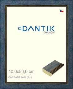 DANTIK rámeček 40x50 | Vyřazeno | CARRARA šedá (Plexi Čiré)