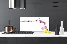Kuchyňský skleněný panel Květiny 100x50 cm