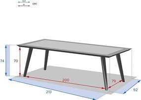 DEOKORK Zahradní jídelní stůl SALSA 213x92 cm
