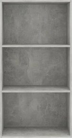 vidaXL Knihovna se 3 policemi 60 x 30 x 114 cm dřevotříska [800976] Barva: Betonová šedá