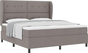 Postel s boxspringem s čelo Taupe 180 x 200 cm textil 3340582
