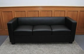 3-2-1 Sedací souprava Sedací souprava Lounge sofa Lille ~ Kůže, černá