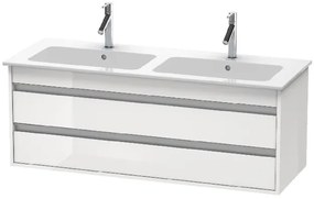 Duravit Ketho - Umyvadlová skříňka 480x1270x475 mm, 2 zásuvky, lesklá bílá KT643202222