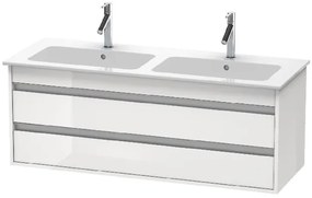 Duravit Ketho - Umyvadlová skříňka 48x127x48 cm, 2 zásuvky, lesklá bílá KT643202222