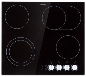 Klarstein EasyCook, sklokeramická varná deska, 6100 W, otočný regulátor, černá