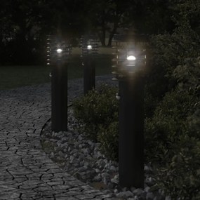Venkovní stojací lampy s čidly 3 ks černé 60 cm nerezová ocel