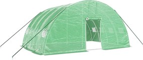 Skleník s ocelovým rámem zelený 24 m² 6x4x2,85 m 3188105