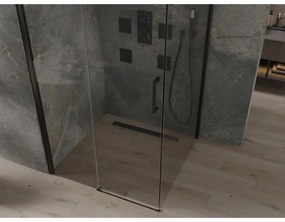 Mexen Omega sprchový kout 100x100cm, 8mm sklo, černý profil-čiré sklo, 825-100-100-70-00