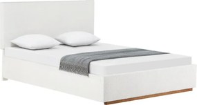 Čalouněná postel NUVOLA bílá 180x200 s roštem a úložným prostorem Kondela 0000405901