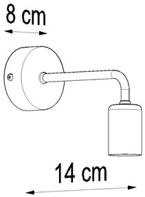 Sollux SL.0306 - Nástěnné svítidlo DUOMO 1xE27/60W/230V černá