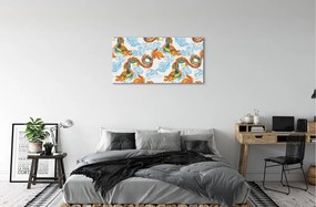 Obrazy na plátně Japonské barevné draky 100x50 cm