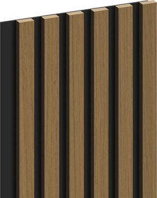 Mexen Lam-B, akustické stěnové lamely 275 × 30 cm, HDF deska 4 mm, technická dýha, teak zlatavý, S100-275307-3015-014