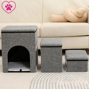 Tutumi Tutumi, schody pro psa, 3ks, P70401, šedá, HOM-06603