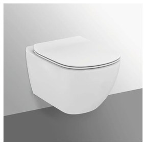 Ideal Standard Tesi - Závěsný klozet s AQUABLADE® technologií 36,5 x 53,5 cm, s ultra plochým klozetové sedátkem, Bílá, T354701