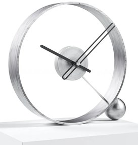 Mclocks Designové stolní hodiny Endless antik silver/black 32cm