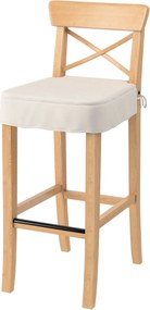 Sedák na židli IKEA Ingolf - barová barva béžová látka pletený vzor