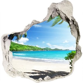 Wallmuralia Nálepka fototapeta 3D na zeď Seychely pláž 75x75 cm
