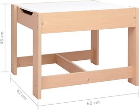 vidaXL Dětský stůl se 2 židlemi MDF [80284] Barva: Bílá