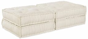 Modulová pohovka 2 ks Textil Krémová 140 x 70 x 36 cm 3315065