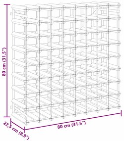vidaXL Marketos Stojan na víno na 72 lahví masivní borové dřevo