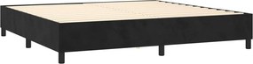 Box spring postel s matrací a LED černá 200x200 cm samet 3139525