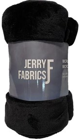 JERRY FABRICS Plyšová deka Černá super soft  Polyester, 150/200 cm