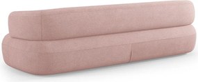 Světle růžová pohovka z textilie bouclé 200 cm Jenny – Micadoni