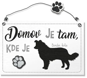 HAFani Dekorace cedule se psem Border kolie