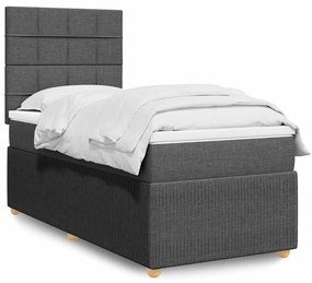 Box spring postel s matrací tmavě šedá 80 x 200 cm textil 3294184