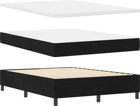 Postel s boxspringem s čelo Černá 140 x 190 cm textil 3343990