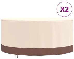 vidaXL Plachty na zahradní nábytek 2 ks Ø 183 x 71 cm 600D oxford