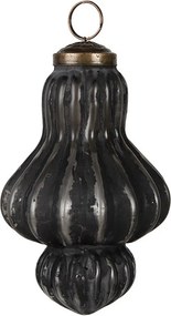 Granitová antik skleněná vánoční ozdoba stromek Noirre - Ø 7*12 cm