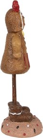 Vánoční dekorace Perníček Gingerbread dívka s lízátkem - 7*7*18 cm